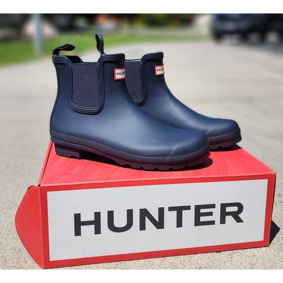 Hunter | Shoes | Nwb Hunter Womens Chelsea Boots Navy Size | Poshmark